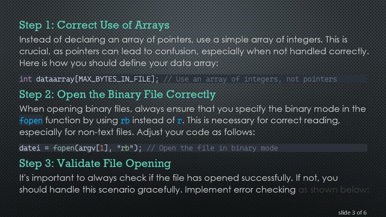 How to Successfully Read a Binary File into an Array in C