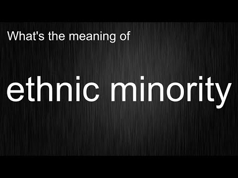 What's the meaning of "ethnic minority", How to pronounce ethnic minority?