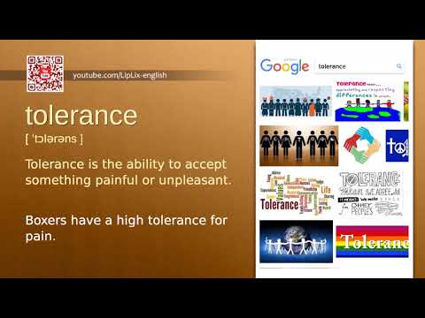 Tolerance : C2 level english vocabulary lesson, www.LipLix.com