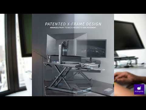 Review - VIVO Corner Height Adjustable 38 Inch Standing Desk Converter