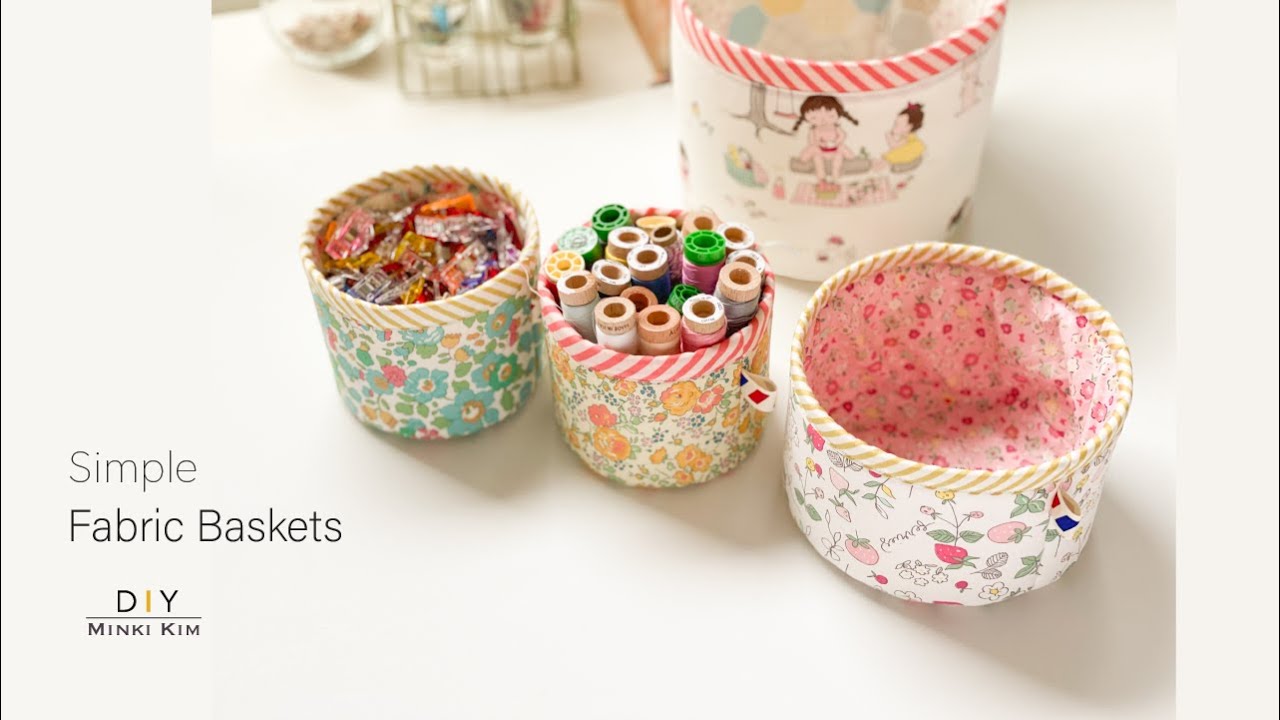 DIY Simple Fabric Basket | 패브릭 바구니 | Mini Fabric Bin