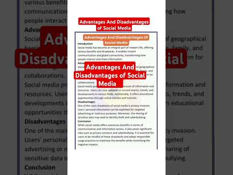 Advantages and disadvantages of social media | Essay on advantages and disadvantages of social media