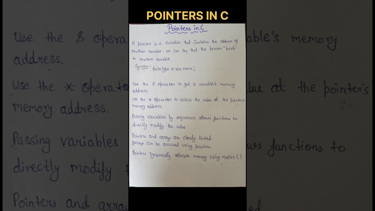 Pointers in C Programming #pointersinc #clanguage #cprogramming