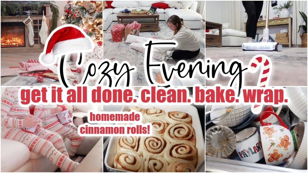 🎅*Cozy* Christmas Evening Routine • Clean With Me + Baking & Holiday Prep • Homemaking Motivation