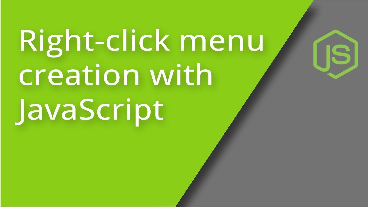 Building Right-click Menus with JavaScript