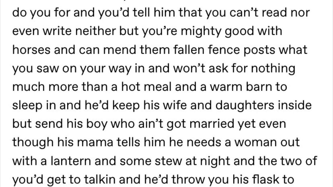 Longing to be a gay cowboy, a Tumblr dramatic reading