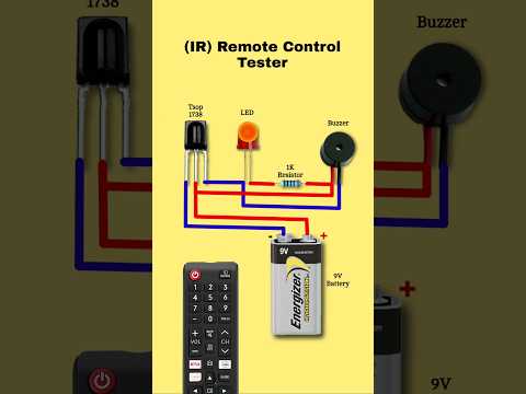 (IR) Remote Control Tester diagram | IR Remote tester circuit