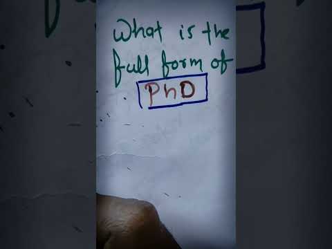 PhD full form #shorts