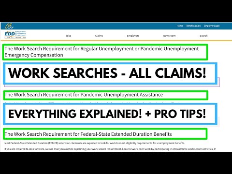 CA EDD Newest Update for Work Search! ALL Claims Covered! All the PRO Tips!