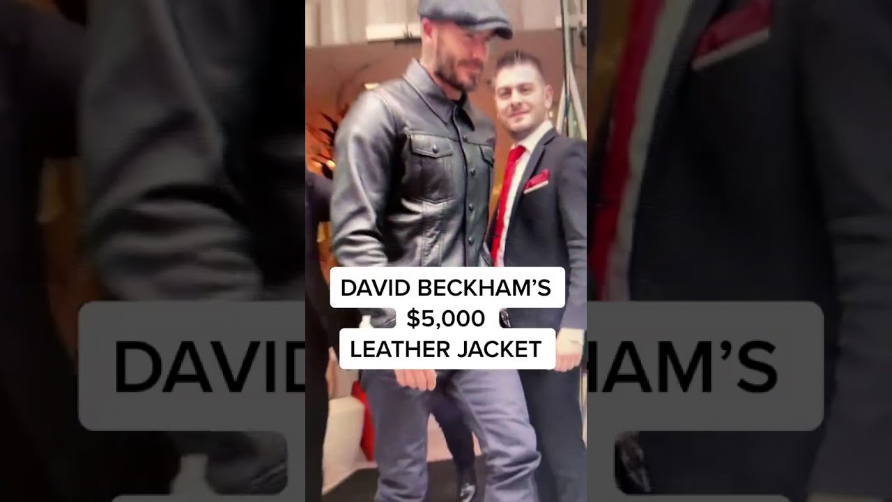 DAVID BECKHAM’S $5,000 SAINT LAURENT LEATHER JACKET #Shorts