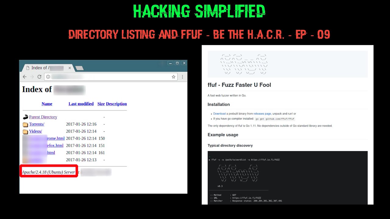 Directory Listing and FFuF - Be The H.A.C.R. - Ep - 09