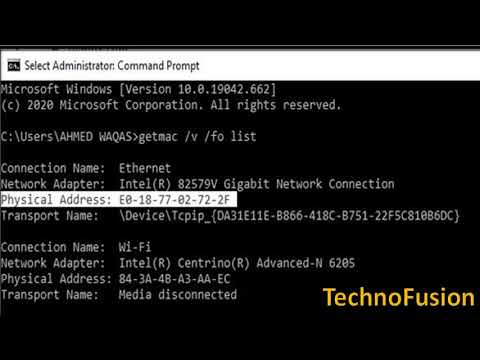 #shorts CMD: How to Find the MAC Address of Your Computer with 1 command | TechnoFusion