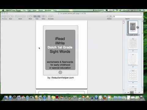 Product Preview for iRead Dolch 1st Grade Words Worksheets