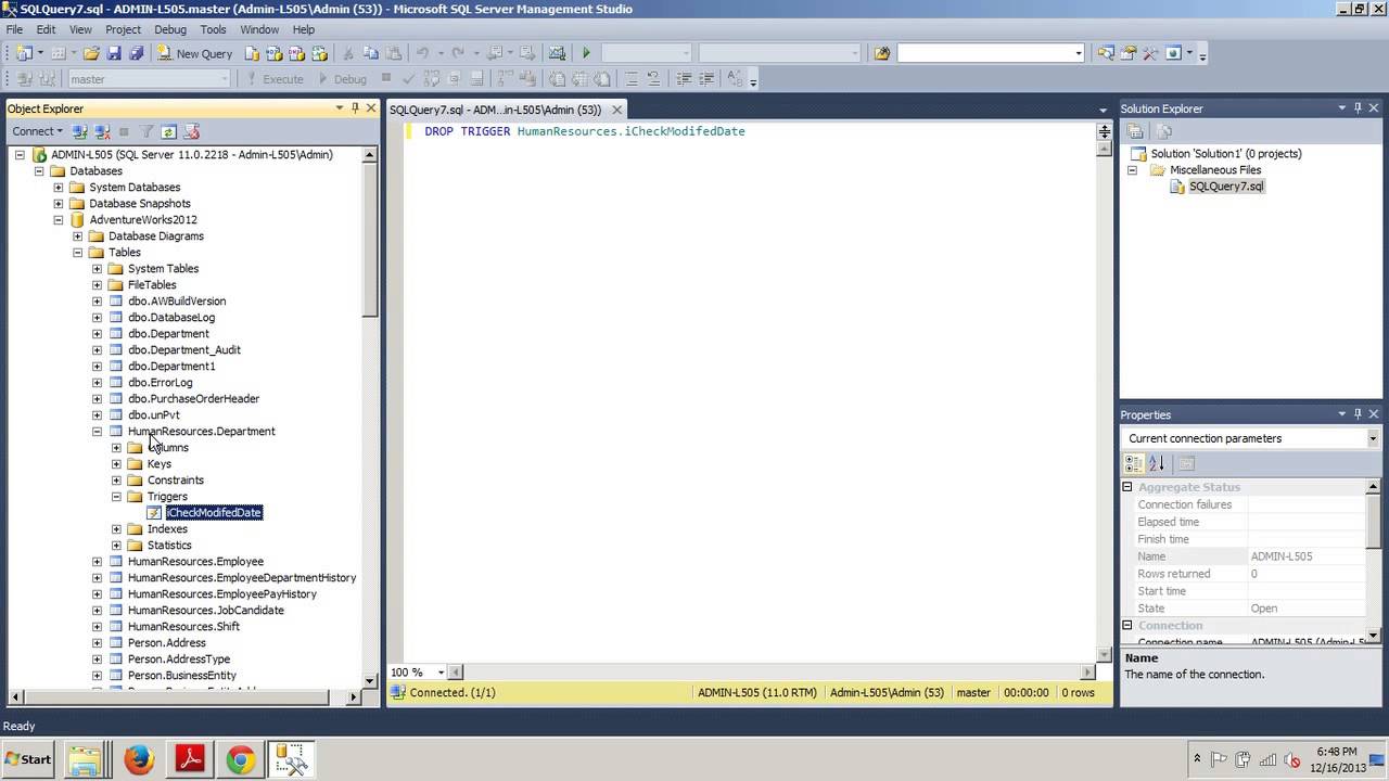 SQL Server tutorial 69: Dropping Triggers