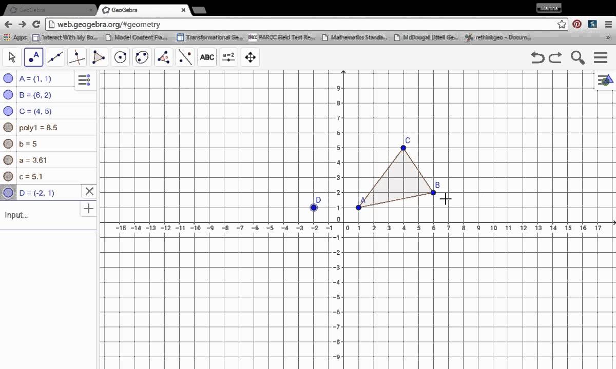 Rotations in Geogebra