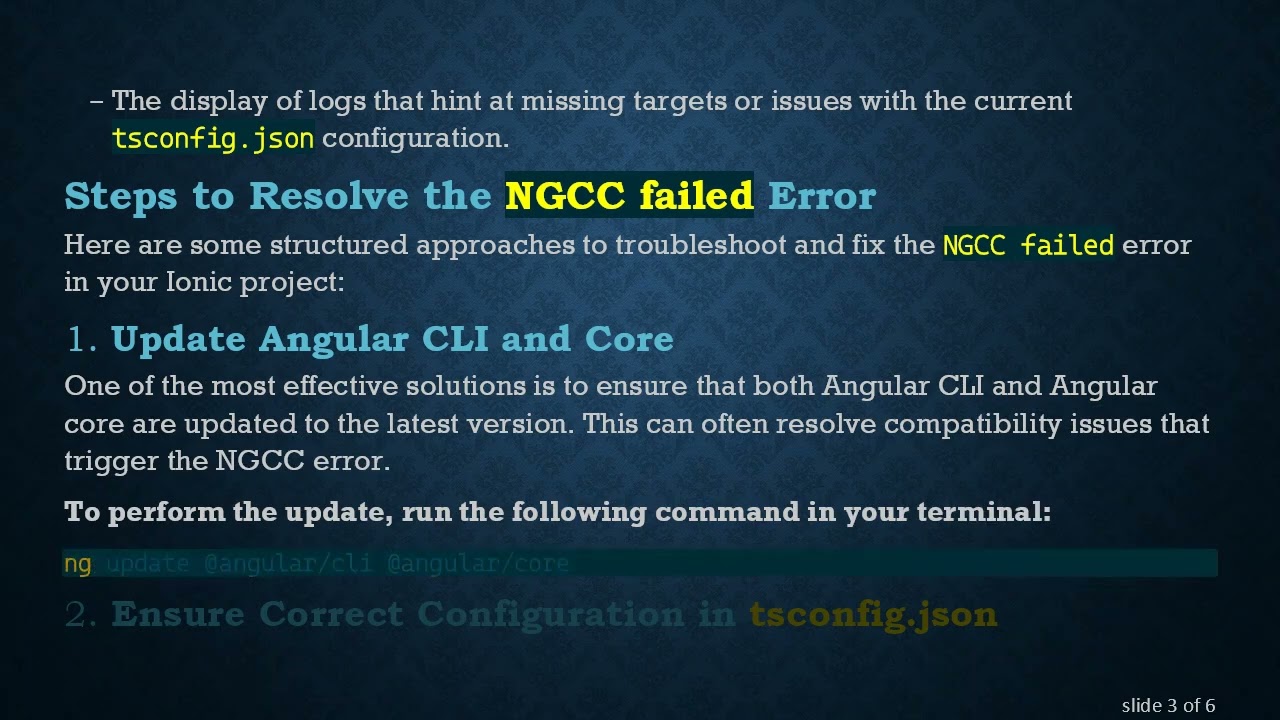 Solving the NGCC failed Error in Ionic Projects