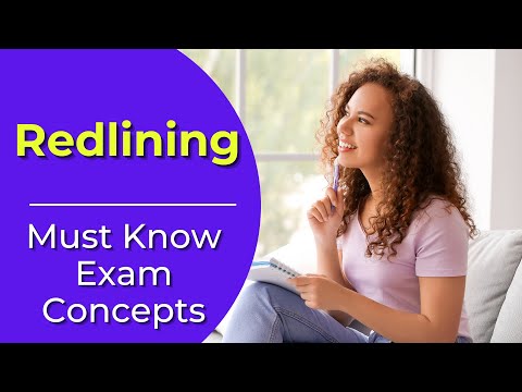Redlining: What is it? Real estate license exam questions.
