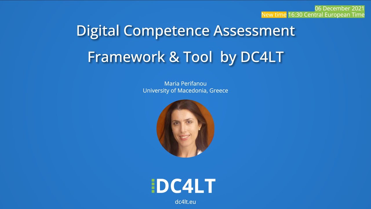 Digital competence assessment framework - Digital Language Teaching Global Webinar by DC4LT