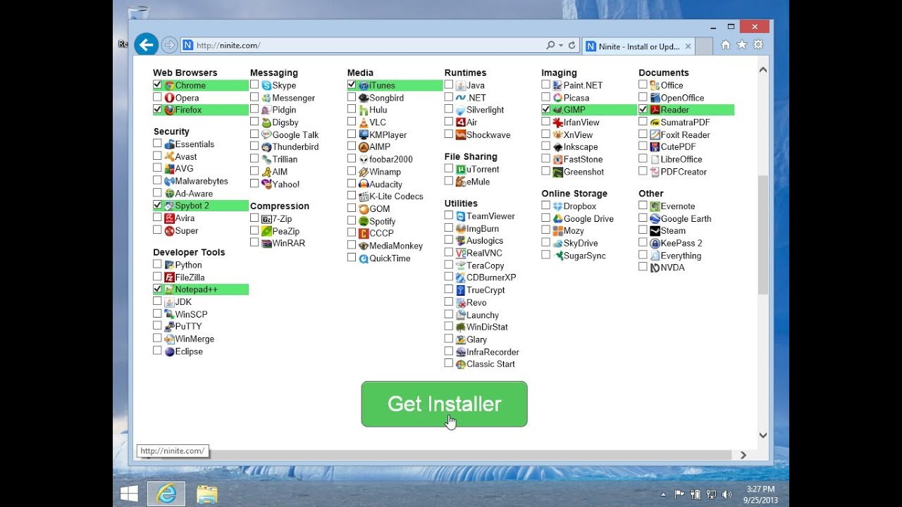 Ninite - Install or Update Multiple Apps at Onceapp