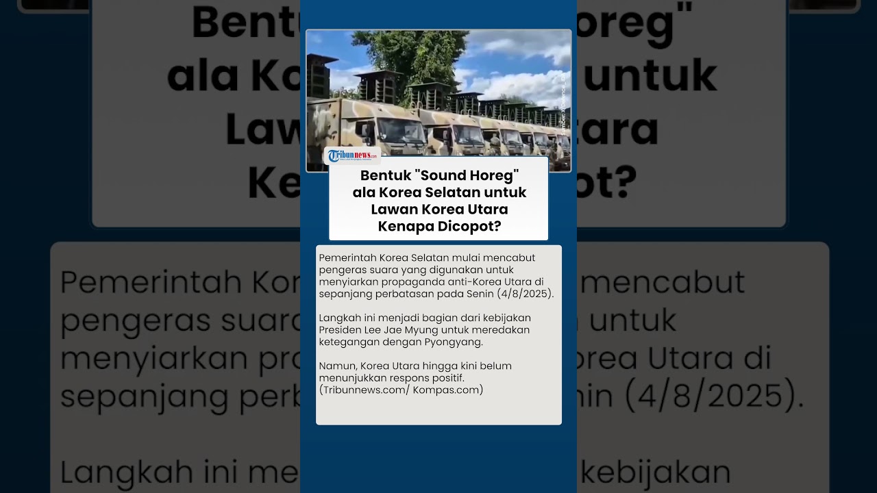 Inilah Bentuk "Sound Horeg" ala Korea Selatan untuk Lawan Korea Utara ...