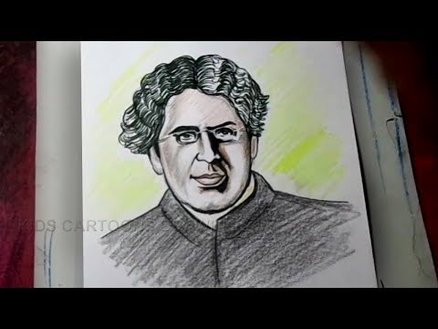 How to Draw Jagadish Chandra Bose / J C Bose Drawing for Kids | Cynthia ...