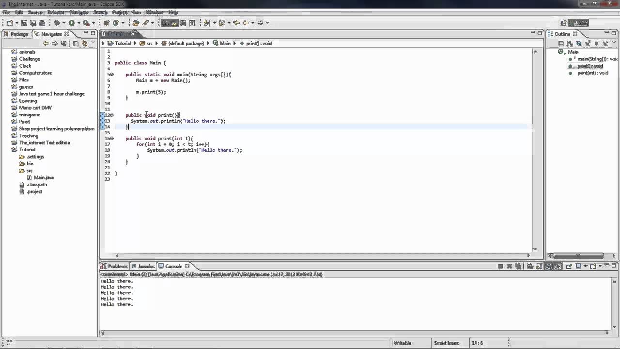 Java Tutorial #22 Overloaded methods.