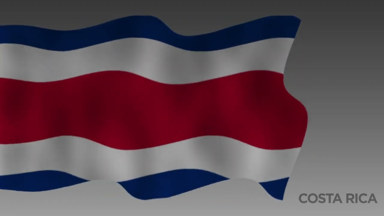 Costa Rica Flag Beautiful National Waving Flags in The World || World Flag 2023.