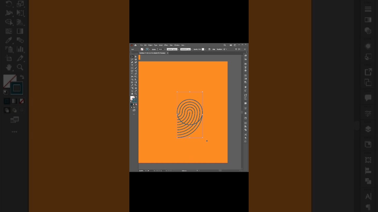 Fingerprint in #adobeillustrator #shorttutorials #illustratortutorial #shortvideo #graphicdesign