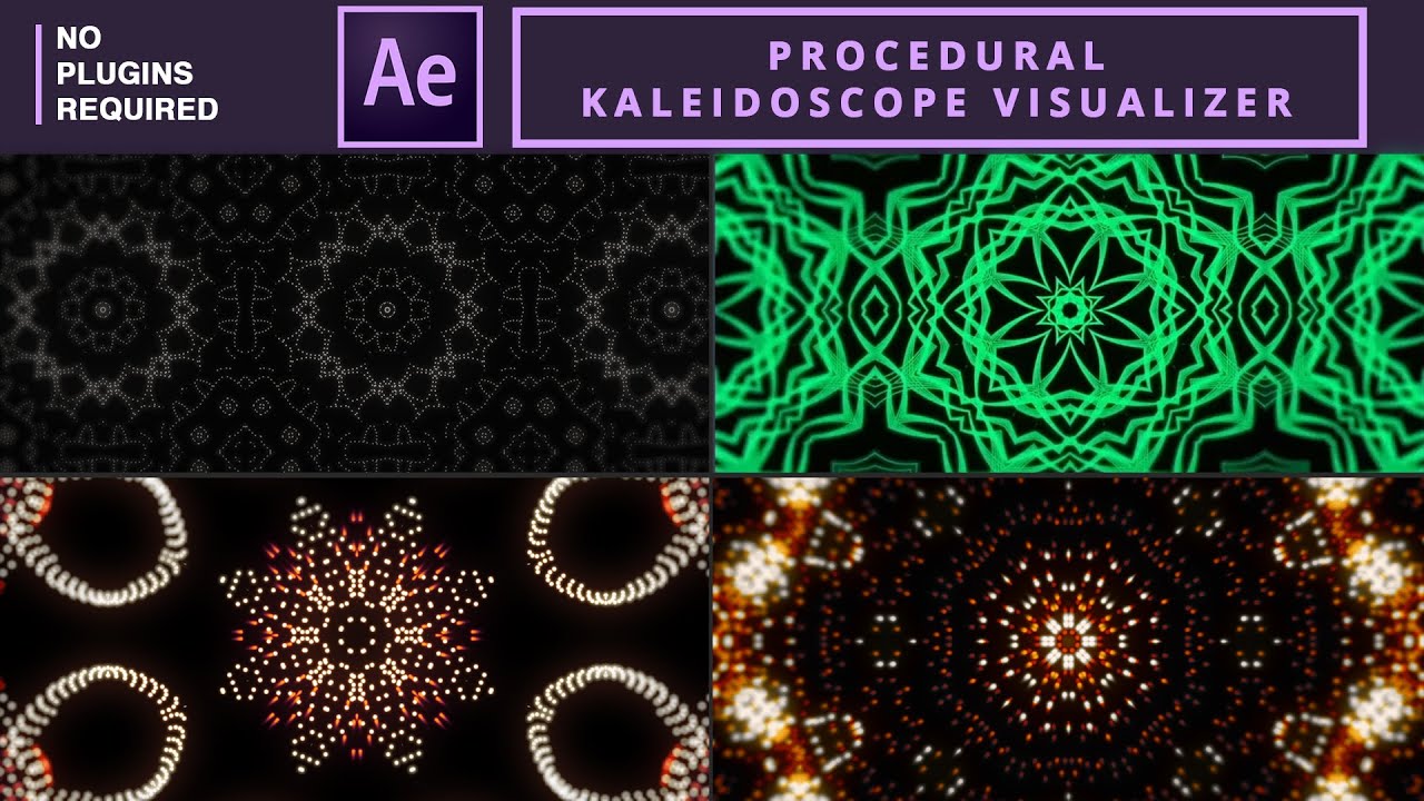 Procedural kaleidoscope Audio visualizer in After Effects | Tutorial No Plugins Required