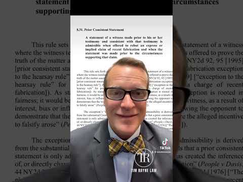 Trump Civil Rape Case Highlights Hearsay Rule of Prior Consistent Statements