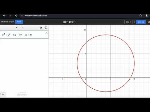 Using Desmos to Solve Circles