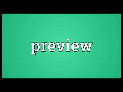 Preview Meaning