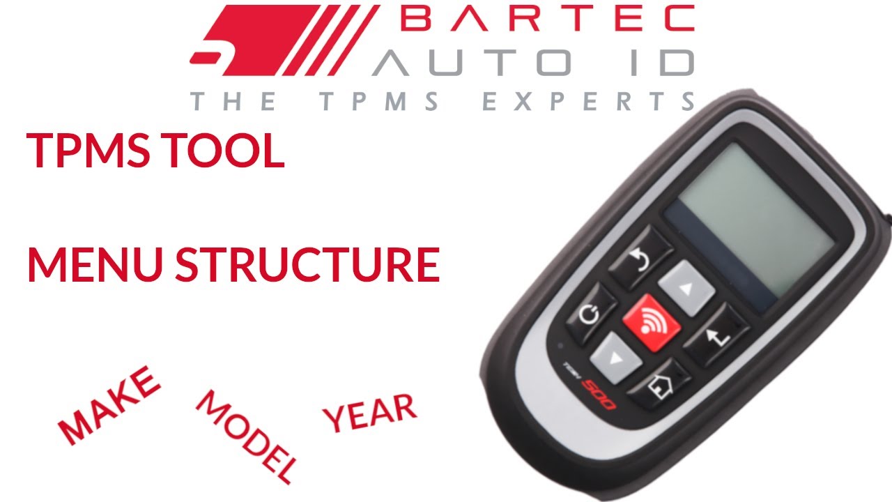 Bartec Auto ID - TPMS Tool Menu Structure