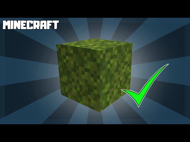Minecraft moss farm tutorial