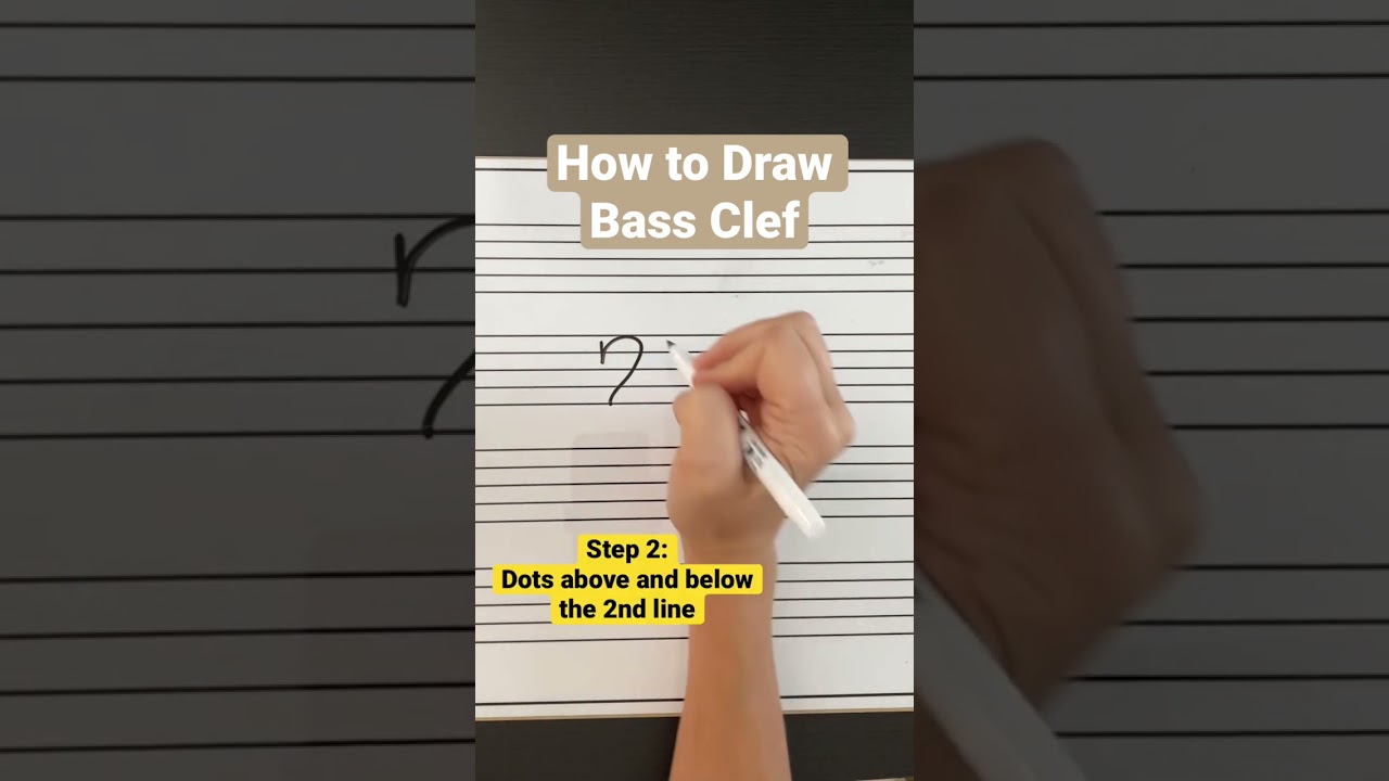 Easy Way to draw the Bass Clef