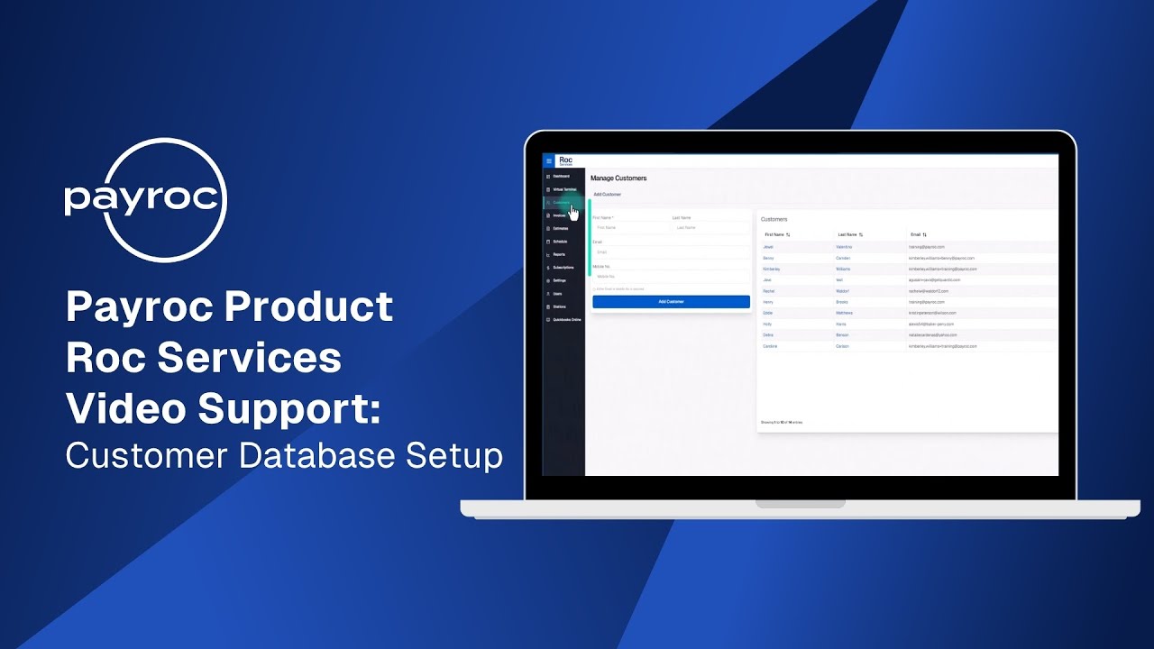 Roc Services Video Support - Getting Started - Customer Database Setup (4/5)
