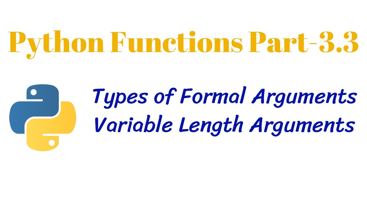 Python Function PT-3.3 || Types of Formal Arguments (Variable length Argument) || CLASS 12 XII CS