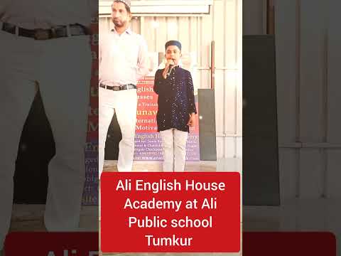Syed Md Faizan - Speech on stage of Ali English House Academy at Ali Public school Tumkur
