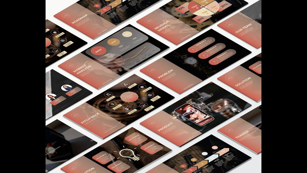 PITCH DECK - Minimal Modern Clean ANIMATED Powerpoint Template​