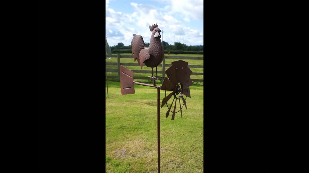 Rooster wind vane video