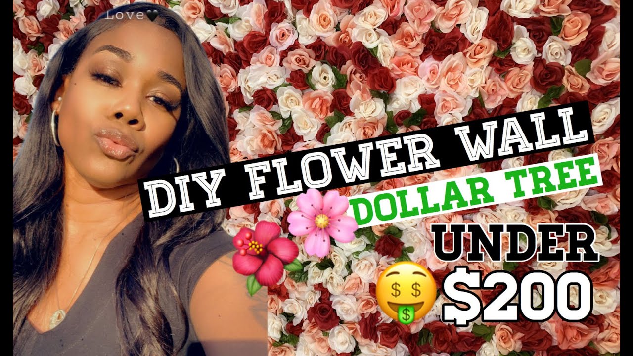 DIY FLOWER WALL DOLLAR TREE
