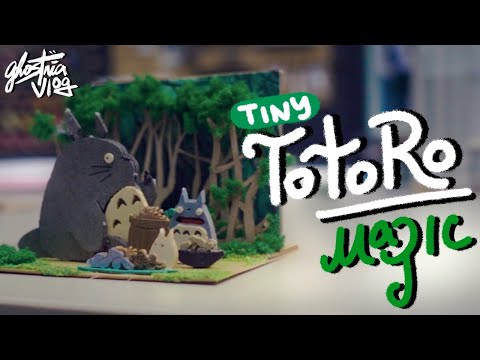 building a mini paper totoro ✧ calm studio ghibli-inspired vlog
