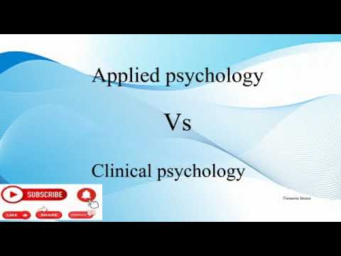 Applied psychology VS Clinical psychology in urdu/ hindi.