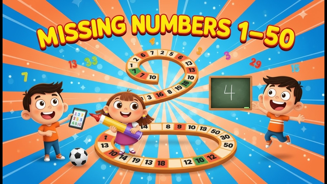 Missing Numbers Adventure | Activity | Math for kids | Find the missing numbers |