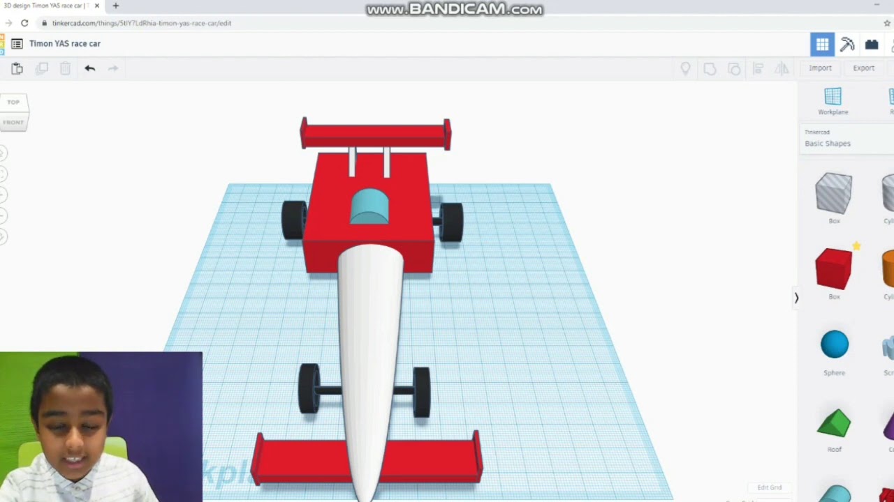 Future Race car using TINKERCAD