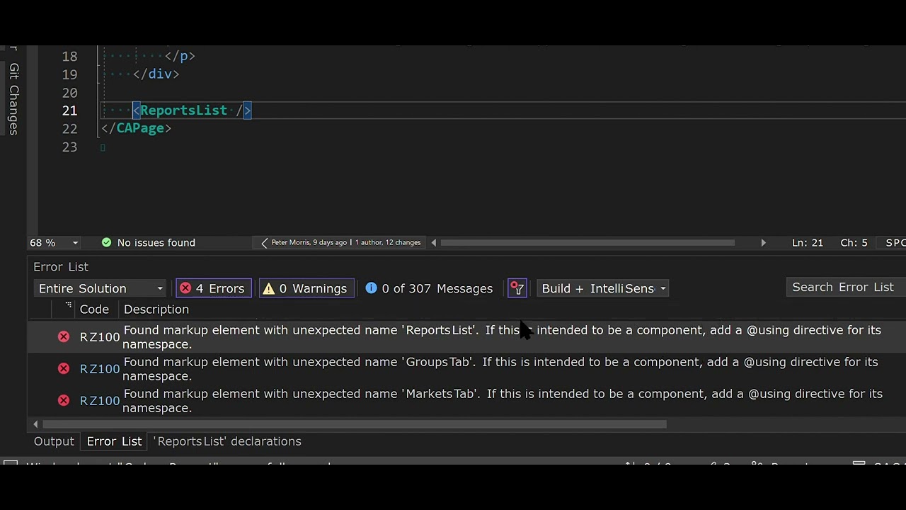Blazor problem - Component not found