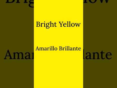 Learn How to Say Bright Lemon Yellow in Spanish | #shorts #spanish
