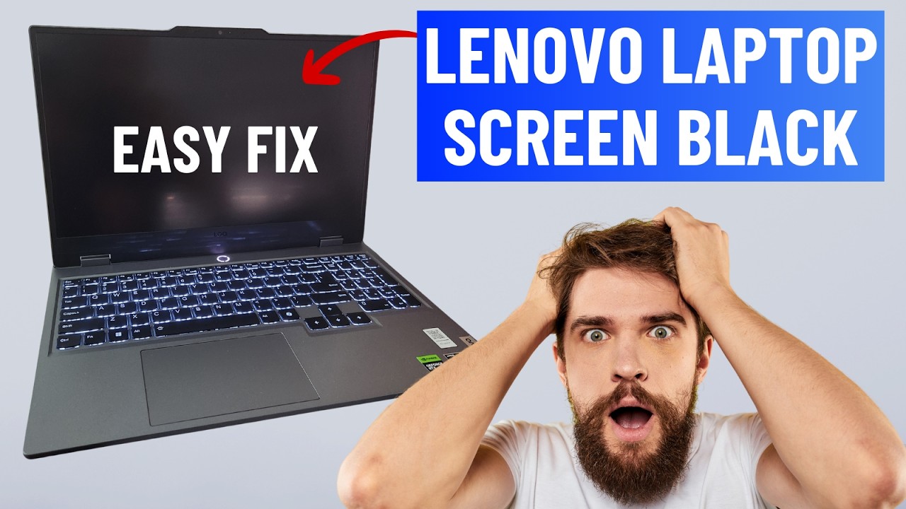 Fix Lenovo Laptop Black Screen But Turns On (in 1 Minute)