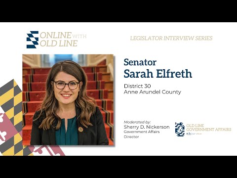 Online with Old Line: Interview with Maryland State Senator Sarah Elfreth