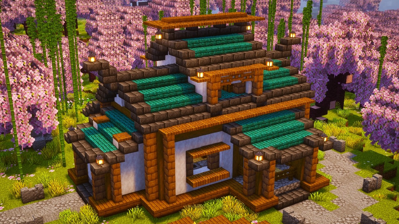 How to Build a Beautiful Japanese House in Minecraft | Easy Tutorial!
